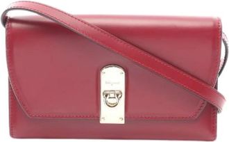 Ferragamo Pre-owned Gancini Leder Schultertasche - - Pre-owned - Damen - Rot - ONE SIZE