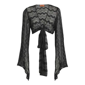 Missoni Crop Top Zig Zag - - Swimwear - Damen - Schwarzk - M