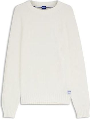 HUGO BOSS Sonnee Pull tricot&eacute;, Open White 121, M Homme