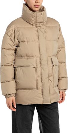 Replay Damen Steppjacke Lang, Braun (Light Coffee 867), S