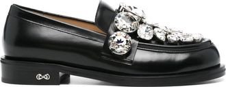 Mach & Mach Loafer mit Kristallen - Schwarz