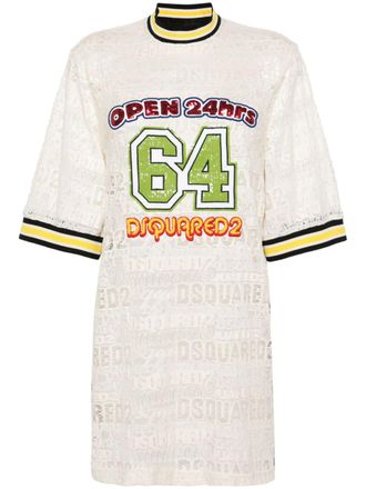 Dsquared2 robe 64 Lacey Maxi - Tons neutres