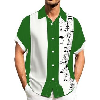 Generic Chemise d&eacute;t&eacute; &agrave; manches courtes pour homme - Chemise hawa&iuml;enne &agrave; revers - Coupe d&eacute;contract&eacute;e - Chemise de loisirs - Chemise extensible avec imprim&eacute; - C