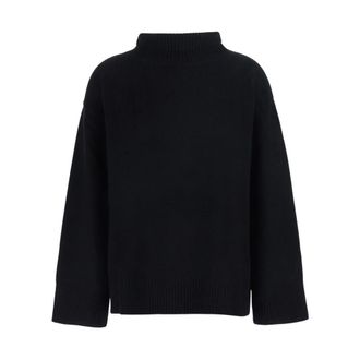 Soft Goat Rollkragenpullover im Boyfriend-Stil - - Knitwear - Damen - Schwarzk - S
