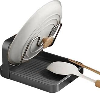 Generico Organisateur de casseroles, support de cuisine compact antid&eacute;rapant - Organisateur de cuisine, pour planche &agrave; d&eacute;couper, louche, spatule, cuill&egrave;re, pla