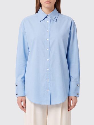 Pinko Chemise en coton avec imprim&eacute; slogan int&eacute;gral et col fran&ccedil;ais