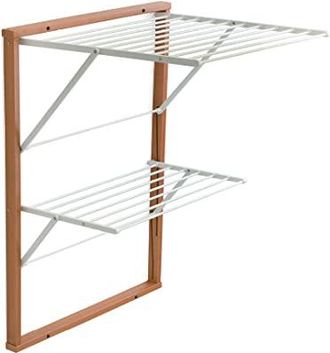 Arredamenti Italia Wandmontierter Kleiderständer, Holz, Kirsche, APERTO:P63 x L69 x H80 cm, CHI.: P3 x L69 x H95 cm