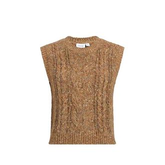 Vila Pull sans manches &agrave; col rond en maille