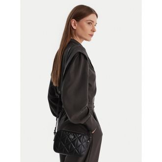 Calvin Klein Handtasche Calvin Klein Quilted Double Zip Camera Bag LV04F3328G Schwarz