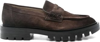 Santoni Femme, Chaussures, Brun, Taille: 37 1/2 EU Mocassins en daim