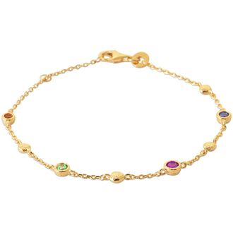 Brillaxis Bracelet plaqu&eacute; or multicolore