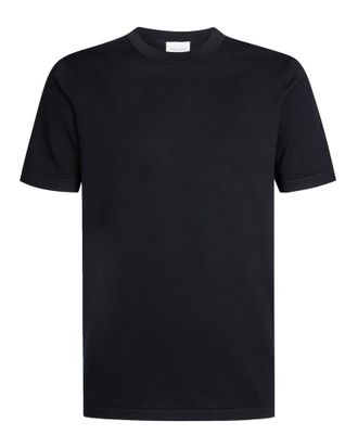 Profuomo Glattstrick-T-Shirt aus Baumwolle in