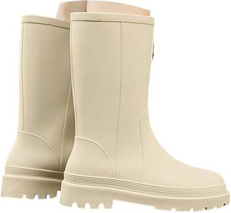 Generic Bottes en caoutchouc pour femme - Chaudes - Doubl&eacute;es - Bottes de pluie imperm&eacute;ables - Chaussures de pluie tendance - Antid&eacute;rapantes - Chaussures de ja