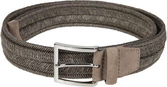 Orciani Homme, Accessoires, Gris, Taille: 100 CM Rope Elast Linen Belt 3.5 cm