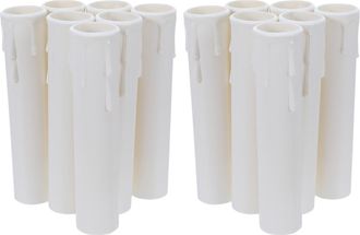 Artibetter 12st&uuml;cke Kerzenh&uuml;lse f&uuml;r Kronleuchter Kerzenfassungsabdeckungen aus Kunststoff Lampenfassungsabdeckungen als Beleuchtungszubeh&ouml;r Passend f&uuml;r H&auml;ngelamp