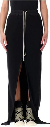 Rick Owens Femme, Jupes, Noir, Taille: 38 FR Jupe Noire Fendue Aw25 Urban Look