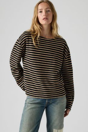 Levi's Womens Esme Relaxed Long-Sleeve Top - Damen - Schwarz / Schwarz