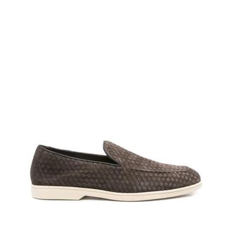 Doucal's Braune Woven Wildleder Loafers - - Shoes - Herren - Braun - 41 1/2 EU