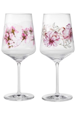 Ritzenhoff Spritzerglas Sommersonett, Gr&uuml;n, Rosa, Glas, 2-teilig, 544 ml, 20.3x26.6x10.1 cm, Fsc, Made in Germany, Essen & Trinken, Gl&auml;ser, Weingl&auml;ser, Wei&szlig;weing
