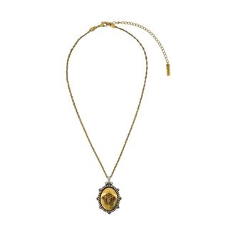 Versace Medusa Oval Anh&auml;nger Halskette - - Accessories - Damen - Gelb - ONE SIZE