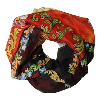 Dolce & Gabbana Foulard Carr&eacute; Imprim&eacute; en Soie - Femme - Accessoires - Multicolore - Taille: ONE Size