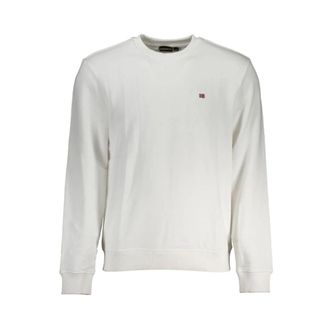 Napapijri Wei&szlig;er Baumwoll Herren Pullover - - Sweatshirts & Hoodies - Herren - Wei&szlig; - 3XL
