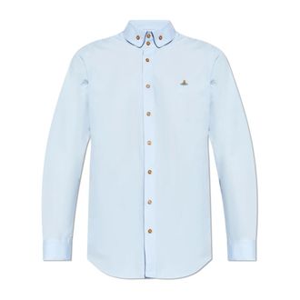 Vivienne Westwood Homme, Chemises, Bleu, Taille: 2XL Chemise avec logo