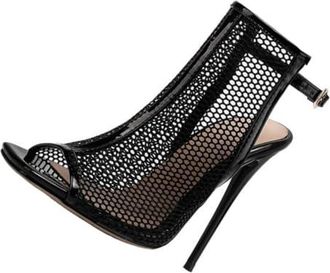 Garneck Sandales &agrave; Talons Hauts pour Femmes Sandales D&eacute;coup&eacute;es &agrave; Bout Ouvert Talon Mince &Eacute;l&eacute;gant Chaussures pour Soir&eacute;e Promenade et F&ecirc;te Noir