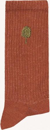 Faguo Chaussettes brique clair coton