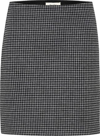 Part Two Part Two Damen Mini, hohe, elastische Taille, Silhouette Skirt, Medium Grau Check, XS