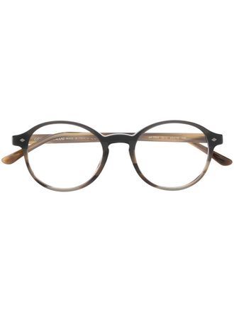 Giorgio Armani Brille mit rundem Gestell - Braun