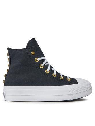Converse Sneakers aus Stoff Chuck Taylor All Star Lift Platform Star Studded A05453C Schwarz