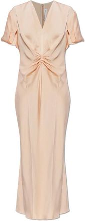 Victoria Beckham Femme, Robes, Rose, Taille: 34 FR Robe Satin&eacute;e Avec Drap&eacute;