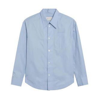 Ami Homme, Chemises, Bleu, Taille: L LS Wide Shirt With Sharp Collar