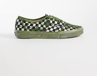 Vans Authentic baskets &agrave; damier vert