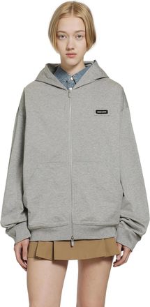Miu Miu Cotton Jersey-Zip-Up Hoodie