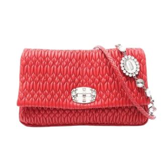 Miu Miu Pre-owned Matelasse Schultertasche - - Pre-owned - Damen - Rot - ONE SIZE