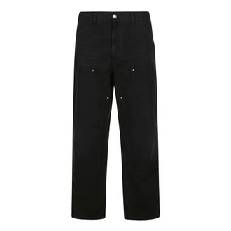 Carhartt Work in Progress Homme, Pantalons, Noir, Taille: W30 Pantalon Double Genou en Coton avec Taille Élastique