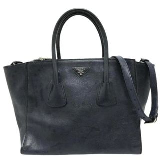 Prada Sac cabas vintage doccasion - Femme - Pre-owned - Bleu - Taille: ONE Size