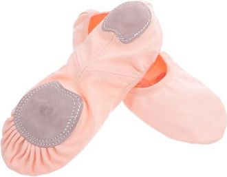 Garneck Chaussons Ballet Adultes Semelle Antidérapante avec Bande Élastique Extensible pour Danse et Gymnastique Couleur Chair
