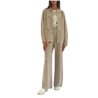 Nenette Pantalone in maglia punto stoffa - - Trousers - Damen - Beige - M
