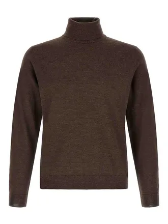 Zanone Pull Col Roul&eacute; - Marron