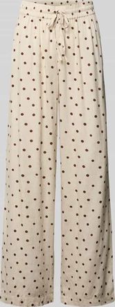 Pieces Gerade Hose aus Viskose-Leinen-Mix