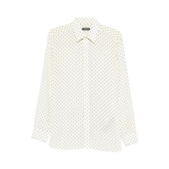 Tom Ford Crepe de Chine Hemd mit Paisley-Print und flie&szlig;endem Schnitt - - Shirts - Herren - Wei&szlig; - L