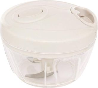 Secret de Gourmet Mini hachoir manuel à 2 lames inox - Pratique et utilisation facile - Coloris Blanc et Vert