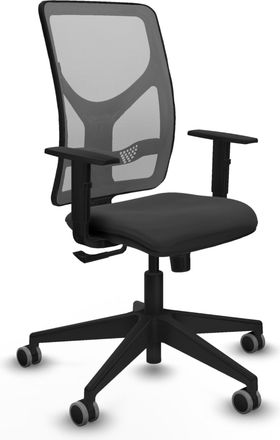 Piqueras y Crespo Drehstuhl, grau, mit 1D-Armlehnen, h&ouml;henverstellbare Lendenwirbelst&uuml;tze, ausgestattet mit 3 Positionen und Schneideschaum, mit Rollen von 65 mm, Parke