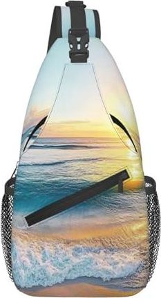 Generic Sac &agrave; dos &agrave; bandouli&egrave;re bleu ciel et vue sur la mer pour homme Sac &agrave; dos de randonn&eacute;e Sac &agrave; dos de voyage