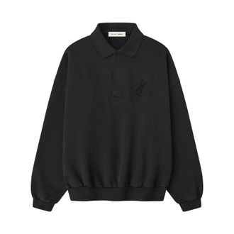 Fear of God Besticktes klassisches Polo-Sweatshirt - - Sweatshirts & Hoodies - Herren - Schwarzk - L