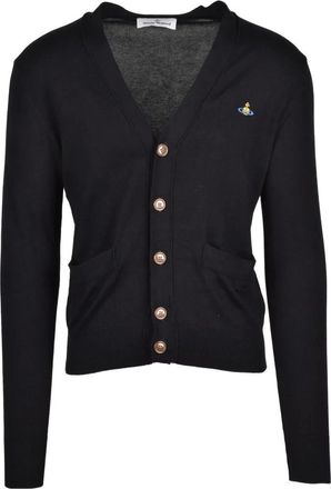 Vivienne Westwood Homme, Pulls, Noir, Taille: L Cardigan boutonn&eacute;e