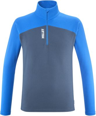 Millet K Lightgrid PO M - leichtes Fleece f&uuml;r Herren - Bergsteigen, Wandern, Lifestyle, Schwarz - Blau